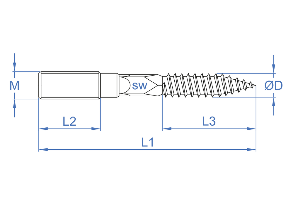 ESPARRAGO DE DOBLE ROSCA ES-DR 10 x 100 | La Herramienta Balear